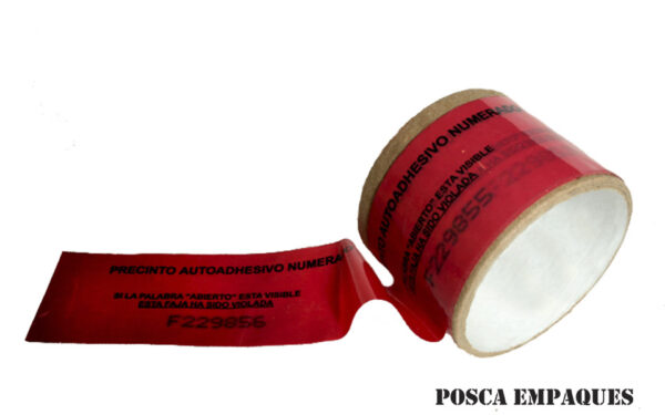 Cinta precinto autoadhesivo de seguridad | Posca Empaques